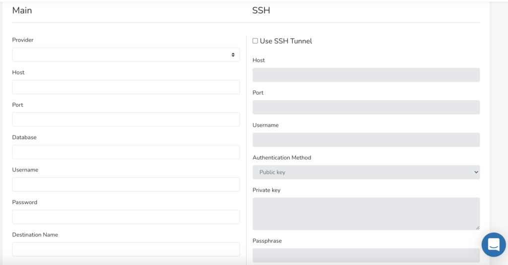 Data Destinations – Adding new Data Destination – SageData