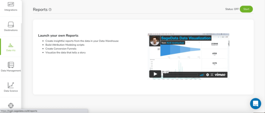 Data Viz – Starting with Reports – SageData