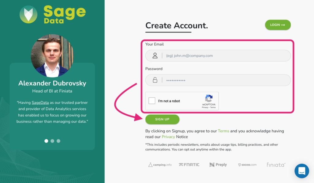 How to register and login – SageData